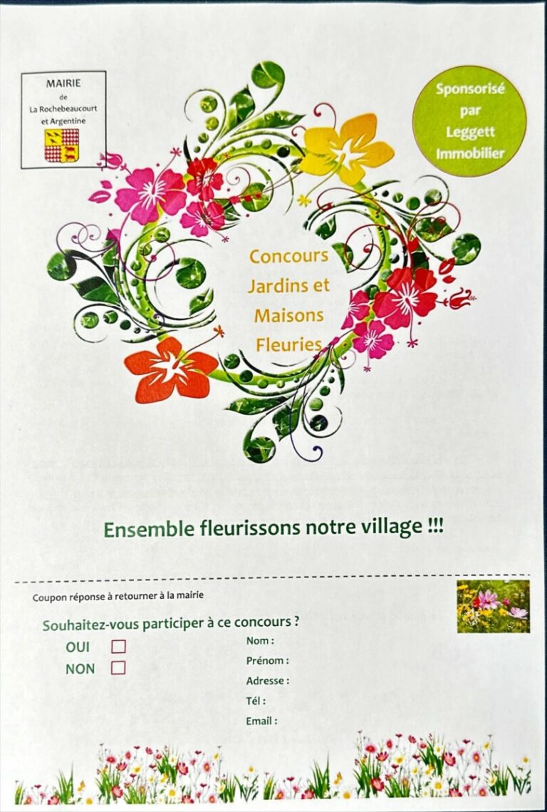 Ensemble fleurissons notre village… – La Rochebeaucourt et Argentine