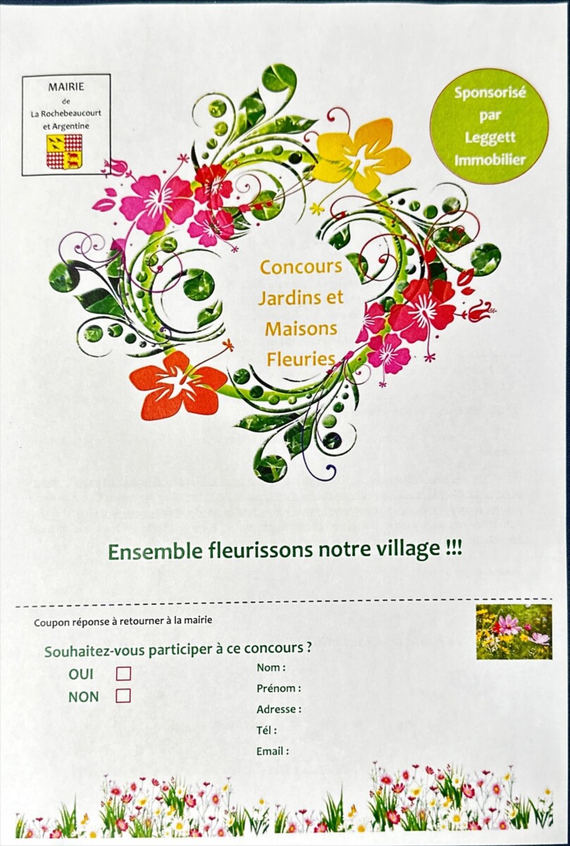 Ensemble fleurissons notre village… – La Rochebeaucourt et Argentine